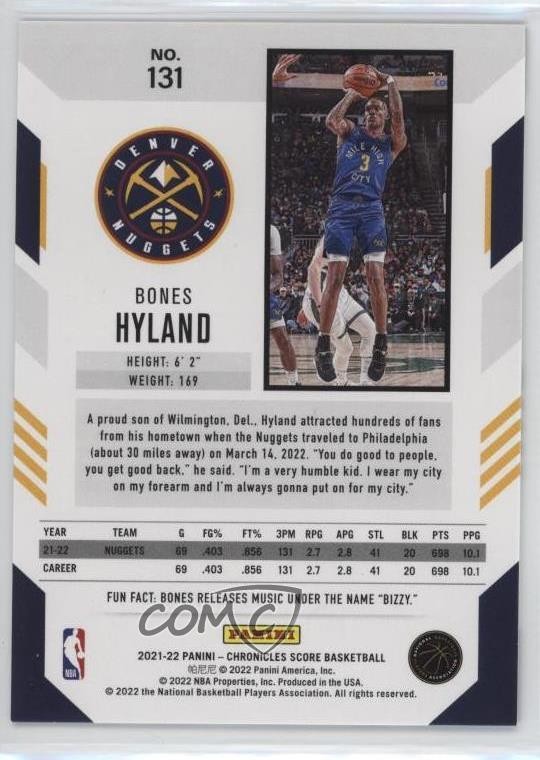 2021-22 Panini Chronicles Score Bones Hyland #131 Rookie RC 0t0c | eBay