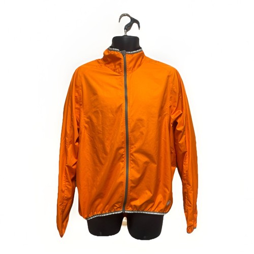 Novara Mens Cycling Jacket Size Large Orange Full Zip Long Sleeve Zip ...