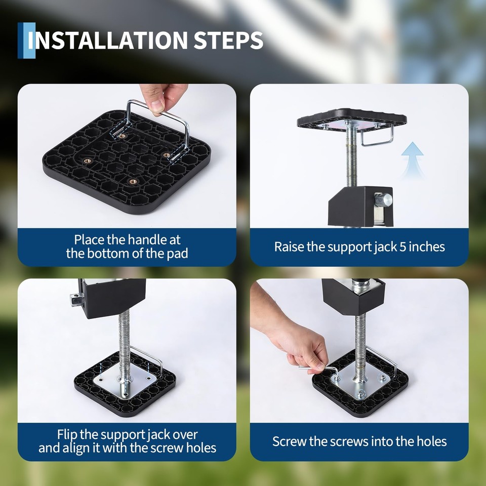 2 Pack RV Slide Out Supports Jack RV Stabilizer Jacks Supports Up to 10 ...