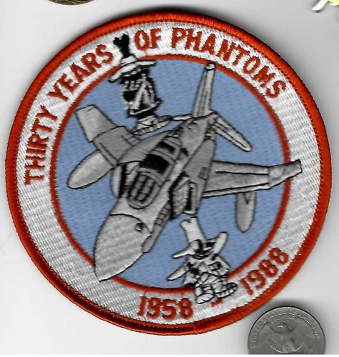 US Navy Air Force Phantom 30 Year Squadron Patch 1958-1988 Spy Cartoon ...