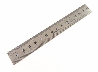 Igaging Machinist Ruler 6"/150mm English / Metric E/M Stainless 1/32" 1 ...