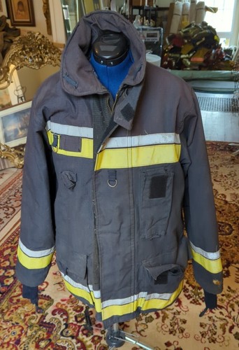 Vintage Retired Firefighter Turnout JACKET FIRE COAT Size 8 42.5"-44 ...