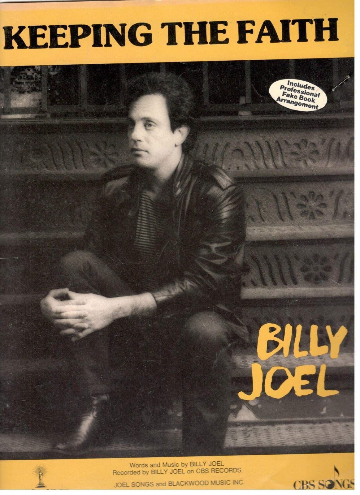 BILLY JOEL "KEEPING THE FAITH" SHEET MUSIC-1983-EXTREMELY RARE-BRAND ...