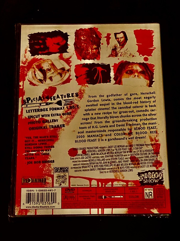 Blood Feast 2: All U Can Eat (DVD, Shriek Show, 2002 Herschell Gordon ...