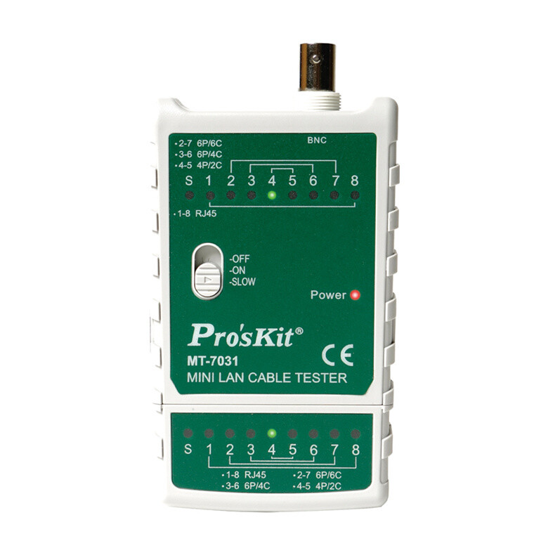 ProsKit MT-7031 Mini Lan Cable Tester - Circuit Protection, 300M Test ...