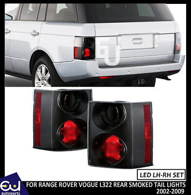 REAR LED RED & SMOKED TAIL LIGHTS LAMP FOR RANGE ROVER VOGUE L322 2002 ...