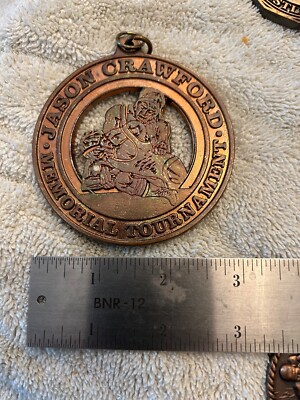 Vintage Jason Crawford Memorial Wresting Tournament Medal FOB | eBay