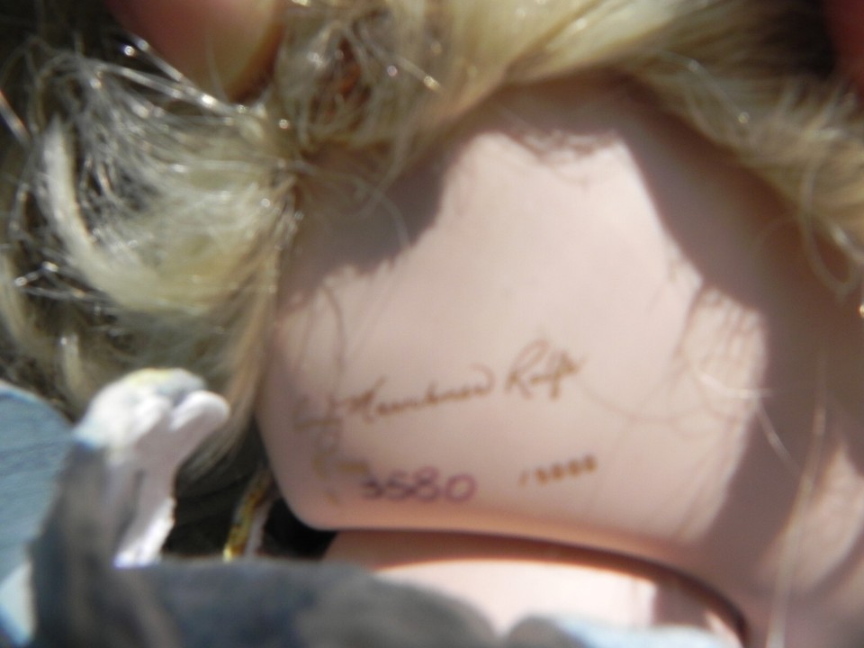 Danbury Mint PORCELAIN DOLL Cindy Marschner Rolfe DAISY pink eyes 3580/ ...