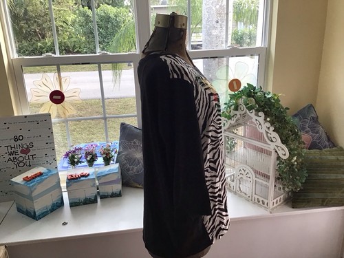 Onque Casuals Black 3/4 Length Sleeve Scoop Neck Christmas Top Size 2X ...