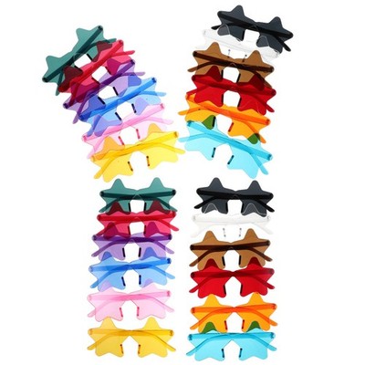 24pcs 4th of July Star Shaped Sunglasses | American Rimless Sunglasses ...