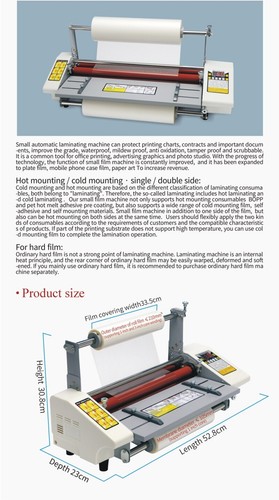 9350T Automatic Four Roll Laminar Press Speed Control Laminating machine A3+ S | eBay