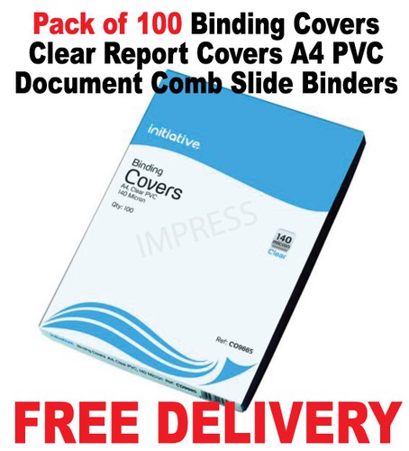 Binding Covers Clear Report Covers A4 PVC Document Comb Slide Binders ...