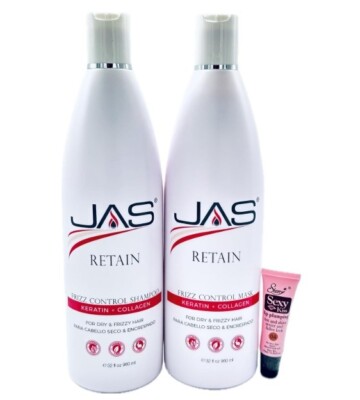JAS Retain Post Treatment Keratin + Collagen Shampoo & Conditioner 32 ...