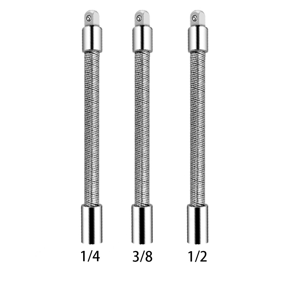 Soft Shaft Rotating Electric Drill Bit Extender Wrench Flexible Spring ...