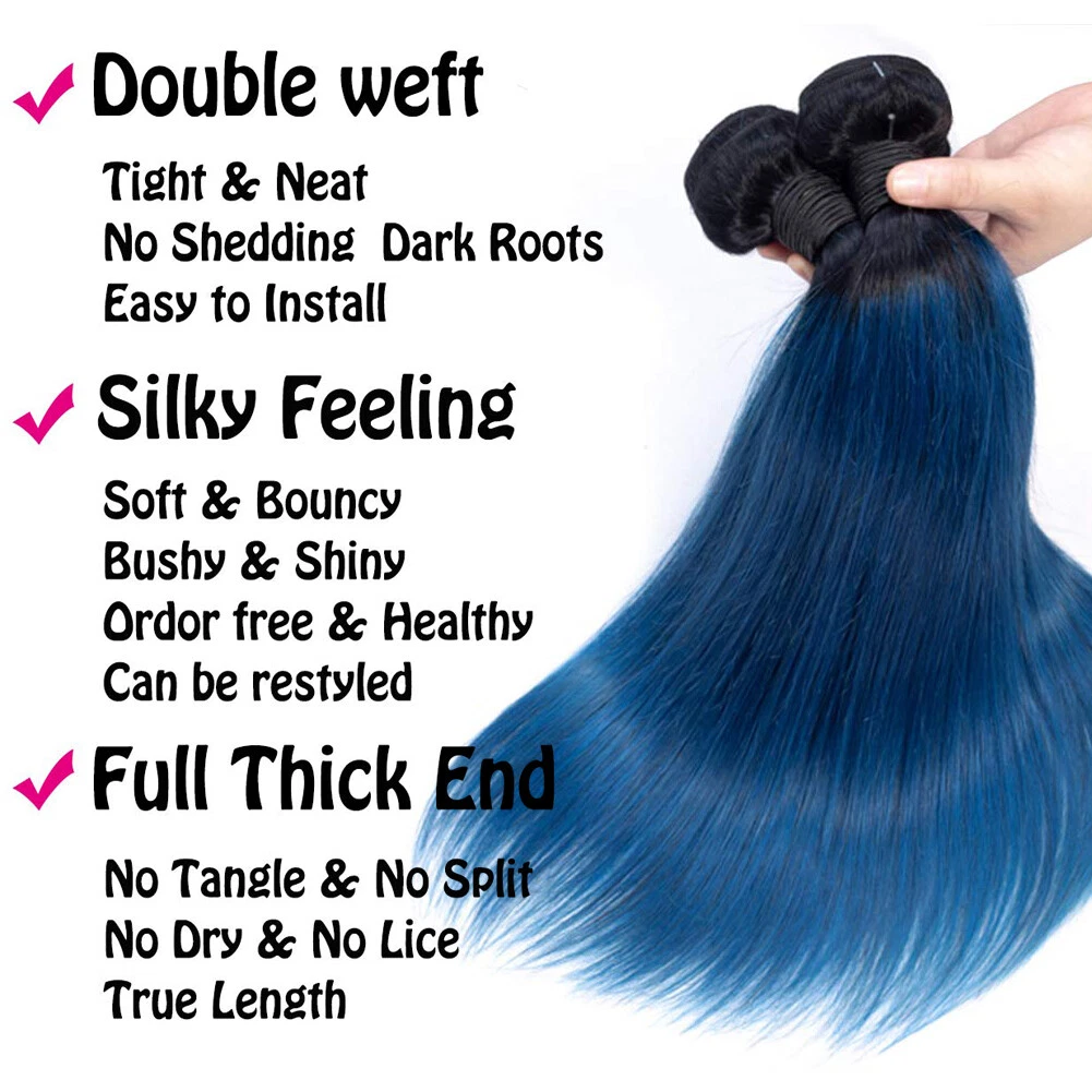 Blue Ombre Bob Weave