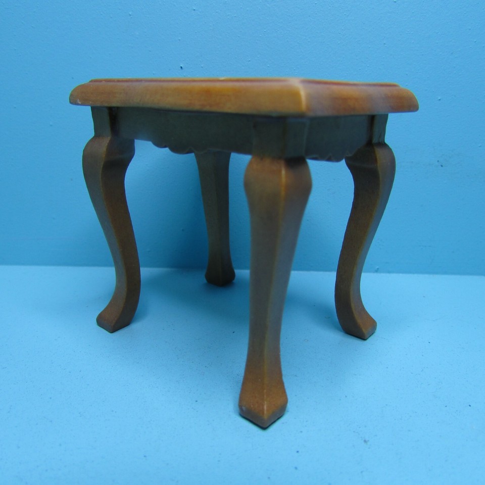 Dollhouse Miniature Wood End Side Table in Light Walnut D6839 | eBay