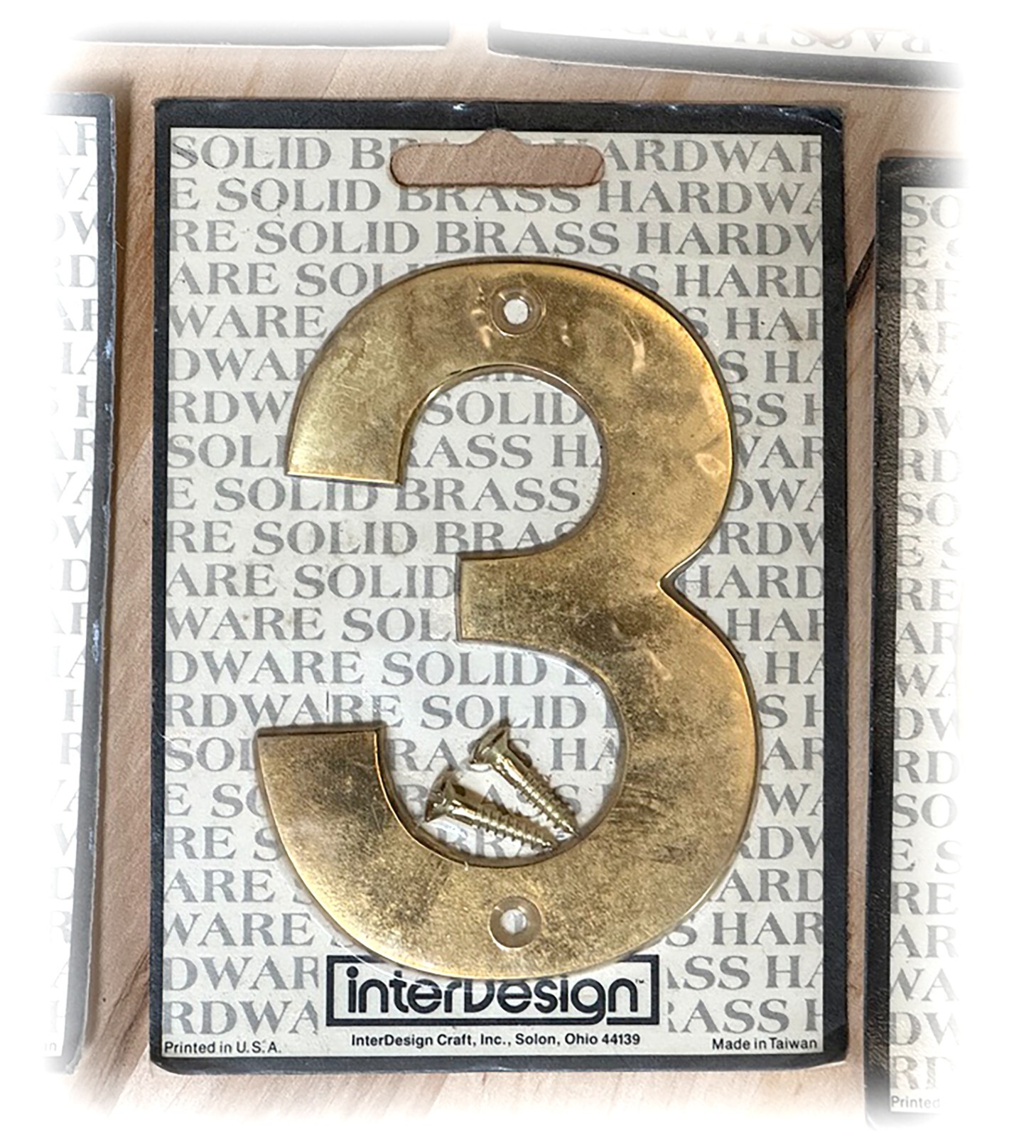 Vtg InterDesign 4,9,3,6 or 9 Solid Brass Residential House Brass Number ...