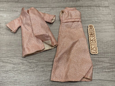 Vintage 1960s Progressive Fashion Barbie Doll Clone Pink Brocade Gown ...