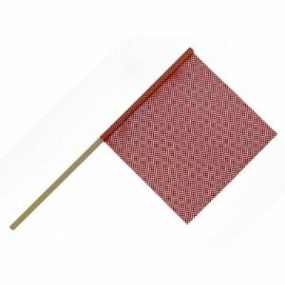 12 Pack of Stick Warning Flags 18", 3/4" stick RED Oversize Load Pilot ...