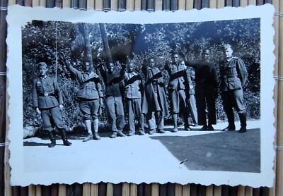 WWII. Black POW's performing Roman salute. German War Propaganda Photo ...
