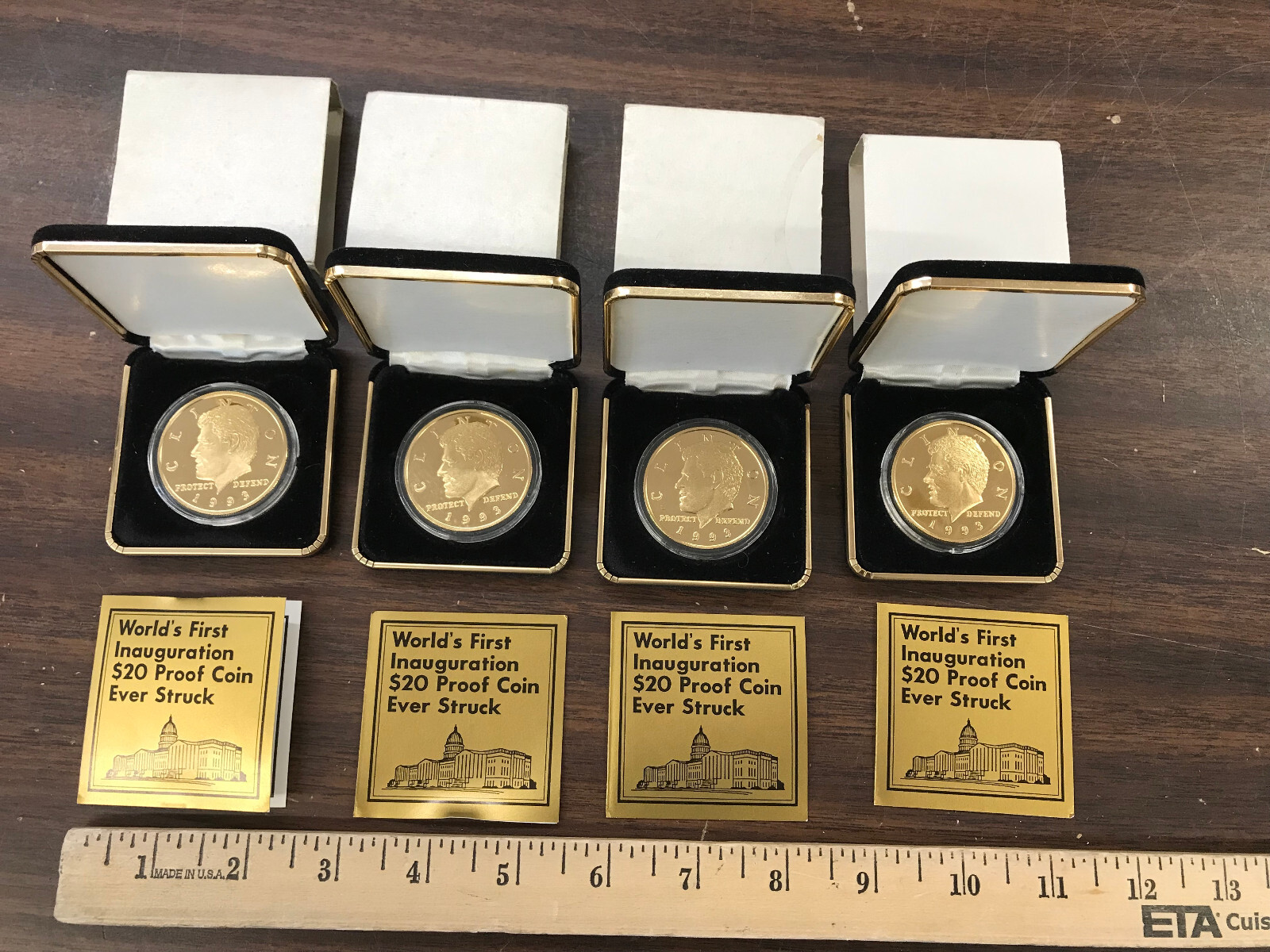Lot of 4 Hutt River Province 20 Dollars 1993 Proof Bill Clinton 22k ...
