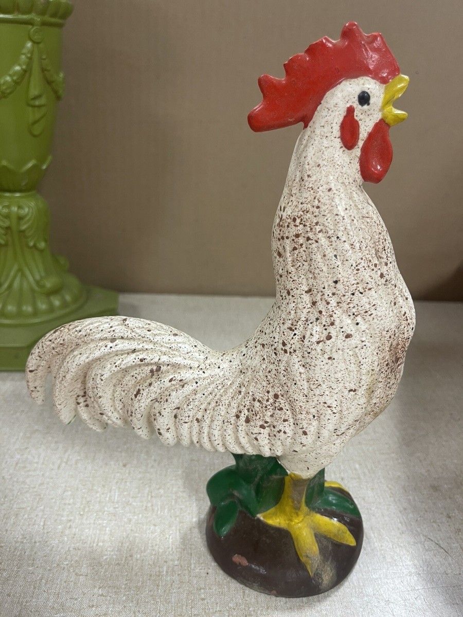 Ceramic Chicken Figurines European Style Wooden Painted Family