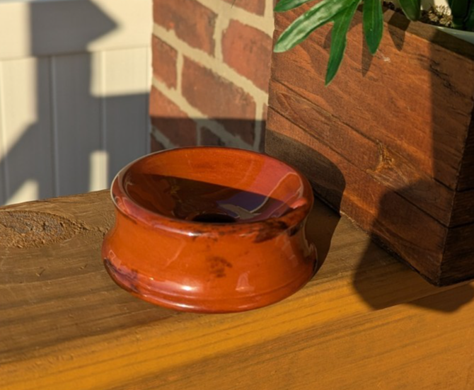 Vintage Redware Pottery Lester Breininger Spittoon 1985 | eBay