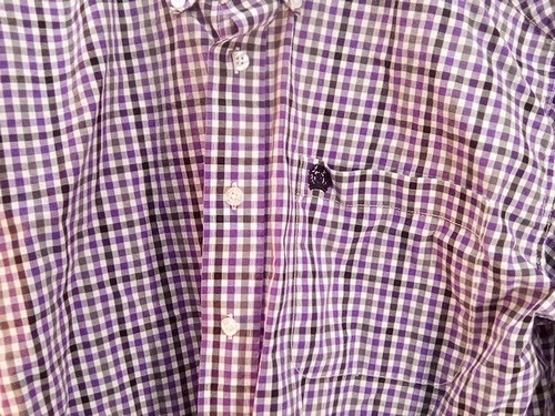 Cinch Purple/ Black Checkered Long Sleeve Button Down Shirt Size Med | eBay
