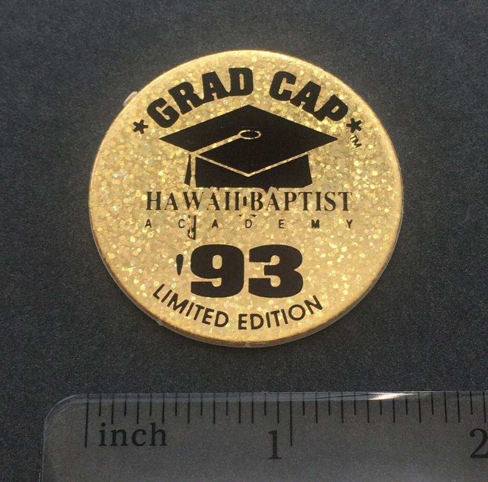 Grad Cap Hawaii Baptist Academy Pog Milk Cap 90s Vintage Foil Game ...