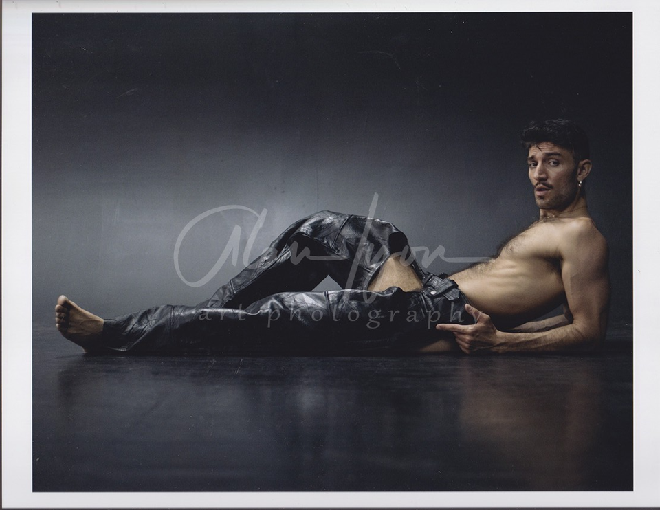 Alan Lyon Original Male Photo gay interest (9) Alex leather in the rain ...