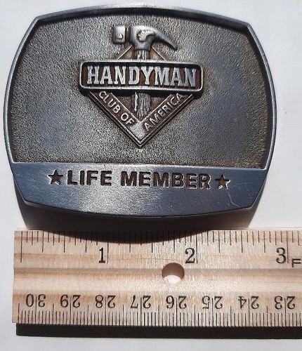 Handyman Club of American Life Member Belt Buckle 3 inches long 1996 | eBay