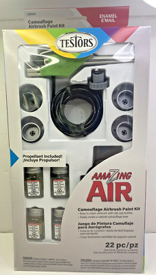 Testors Amazing Air Camouflage Airbrush Paint Kit Enamel W/Propellant ...