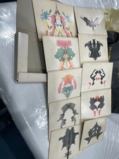 Old Rorschach Psychodiagnostic INKBLOT Test Plates Set of 10 for sale ...