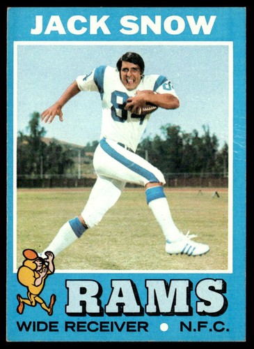 1971 Topps #44 Jack Snow Football Los Angeles Rams | eBay