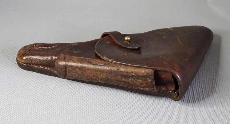 1941 WWII German Officer's Luger P08 Pistol Gun Brown Leather Holster ...
