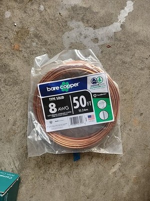 50-ft 8-Gauge Solid Soft Drawn Copper Bare Wire (by-The-Roll) | eBay