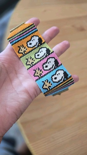 Snoopy Peyote Bracelet Cute Bright Jewerly Vartoon Lover Beaded | eBay