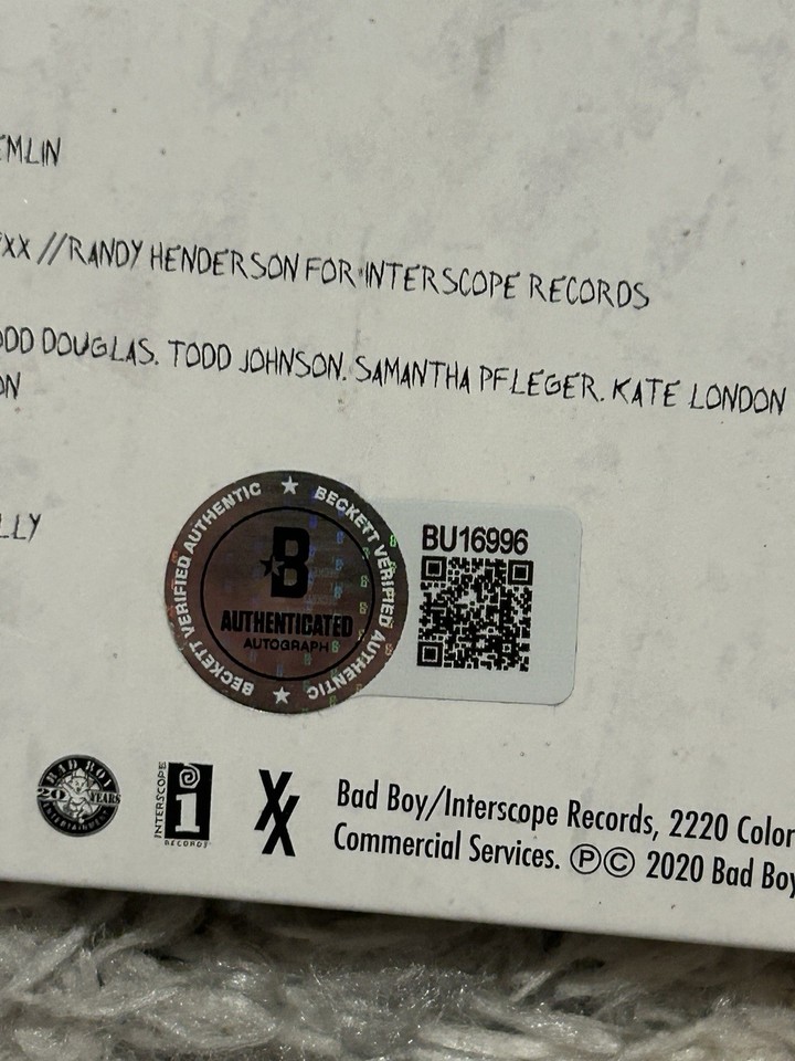 Machine Gun Kelly MGK Signed Autograph Beckett COA Tickets To My ...