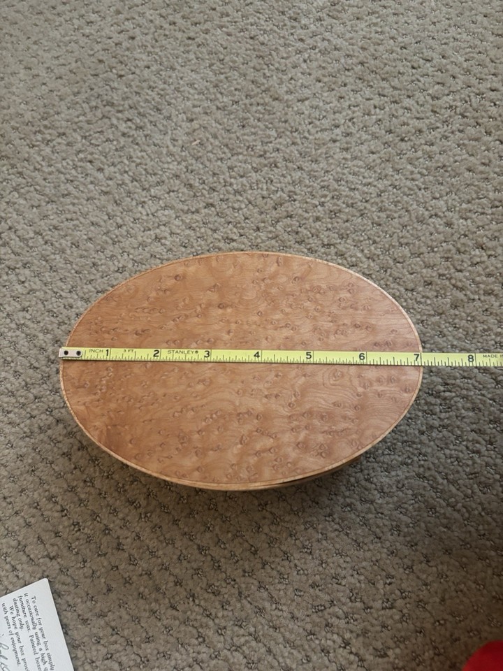 Vintage Orleans Carpenters Wood Box Oval Bentwood Shaker w/ Top 7.25"x4 ...