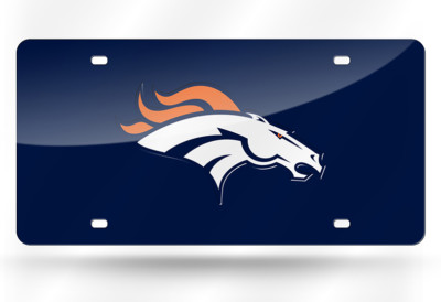 Denver Broncos NFL Football Mirror License Plate - Auto Tag - Vanity ...