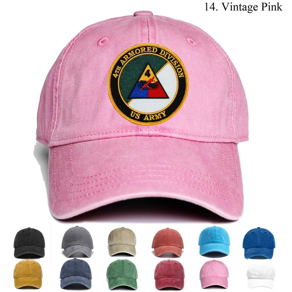Embroidered Hat 4th Armored Division with Crossed Sabres, Veteran Cap ...