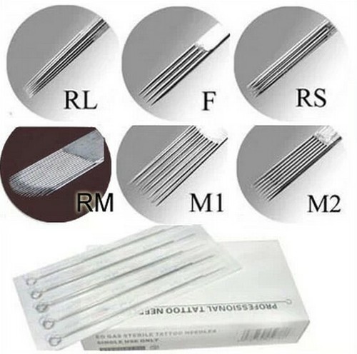 20pcs Tattoo Disposable Needles 7RS 7M1 9F 9M1 9M2 9RL 9RM 9RS 1RL13F ...