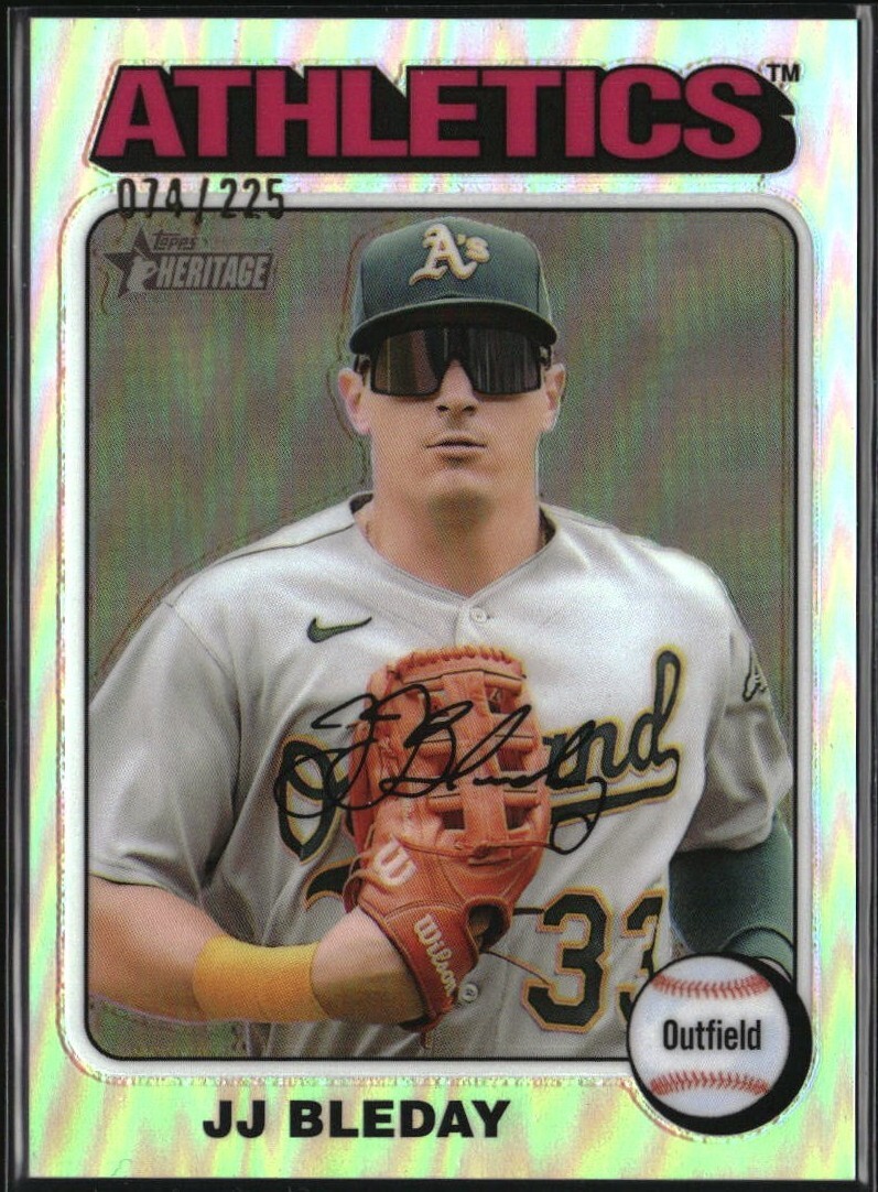 2024 Topps Heritage High Number - JJ Bleday #23 Chrome Silver Border ...