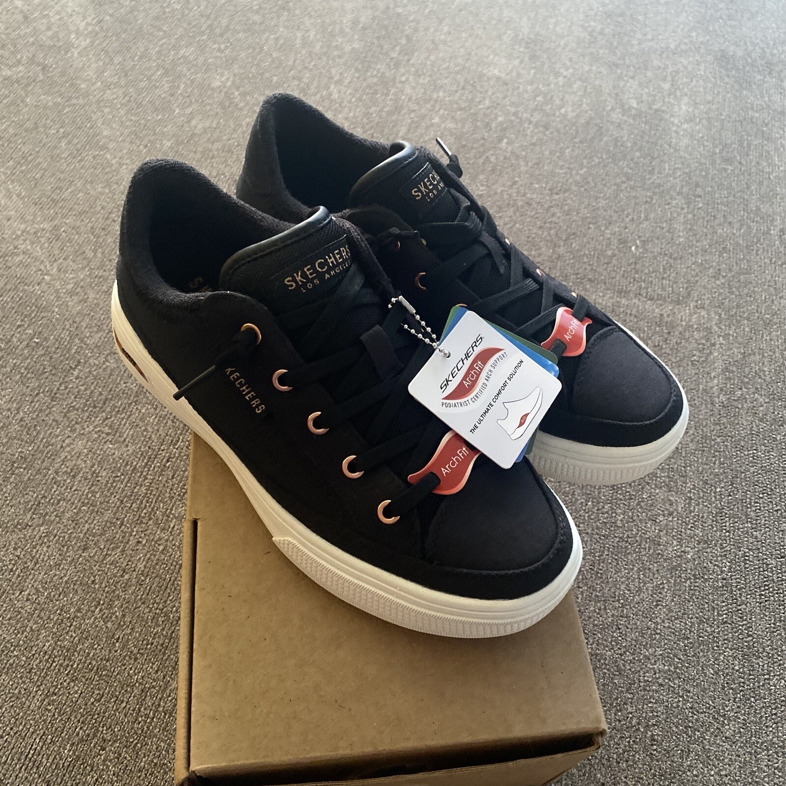 SKECHERS Arch Fit Arcade Meet Ya There Sneaker Women's Size 6 BLACK ...