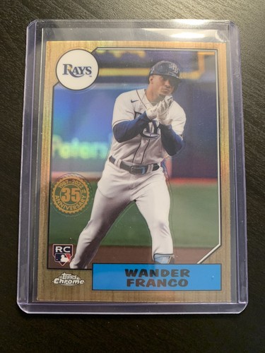 2022 Wander Franco 87 Topps Chrome #87BC13 RC Tampa Bay Rays Rookie ...