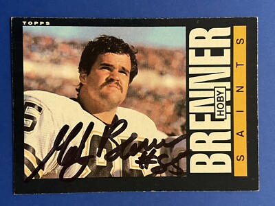 HOBY BRENNER Signed ROOKIE 1985 Topps #102 Saints USC Trojans RC ...