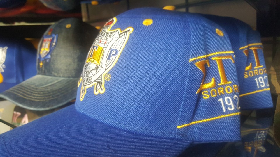 SIGMA GAMMA RHO SORORITY BASEBALL HAT CAP BLUE GOLD SIGMA GAMMA RHO HAT ...