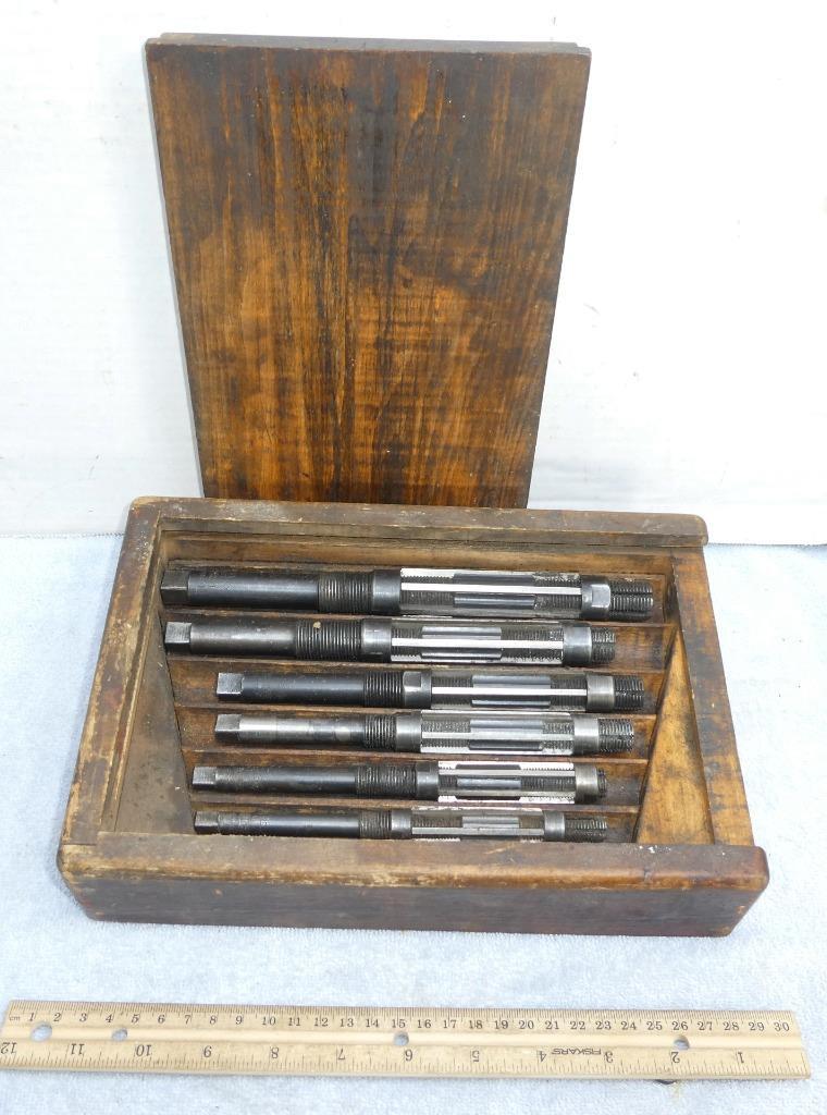 Vintage Cleveland USA Quick Set Adjustable Reamer Set Tools In Box ...