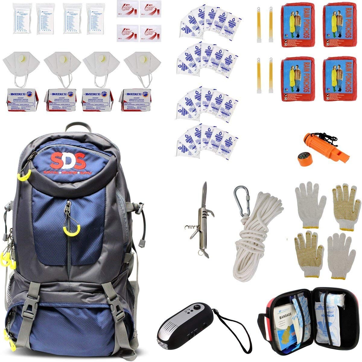 Bug Out Bag Survival Kit Emergency Backpack Prepper Supplies First Aid ...