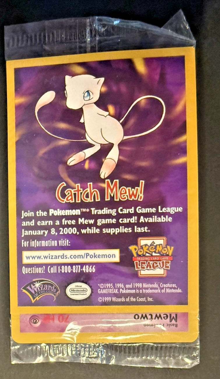 Pokemon Mewtwo Catch Mew Promo – Sealed WotC League Black Star ...